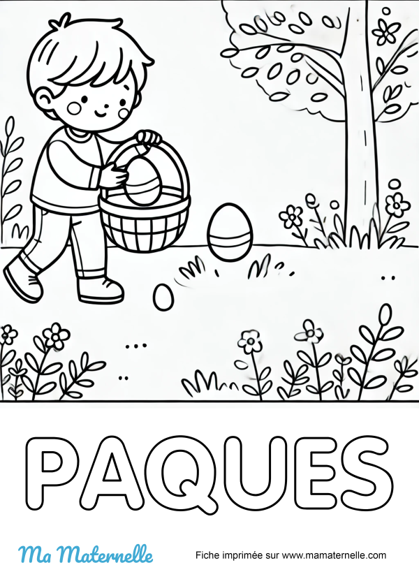 Activité : coloriage de pâques - Ma Maternelle