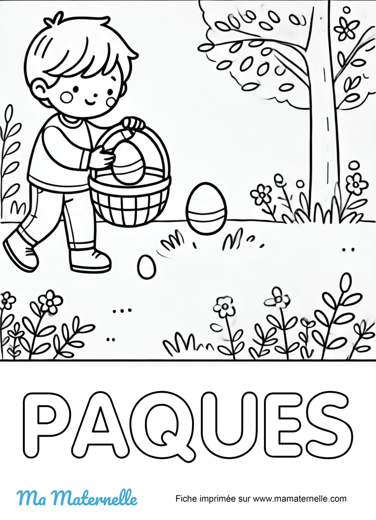 Activité : coloriage de pâques - Ma Maternelle