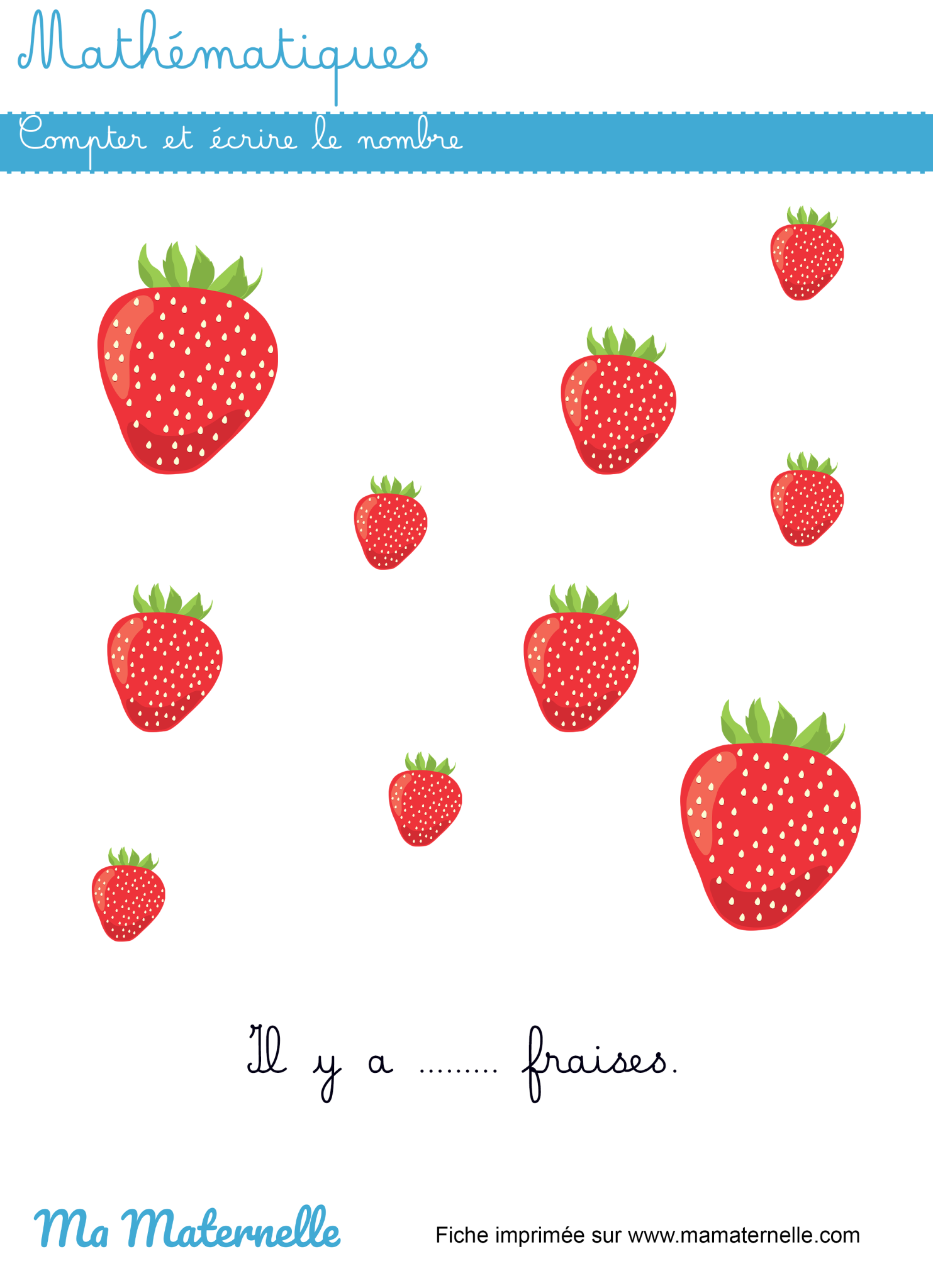 Mathématiques : compter et écrire le nombre - Ma Maternelle