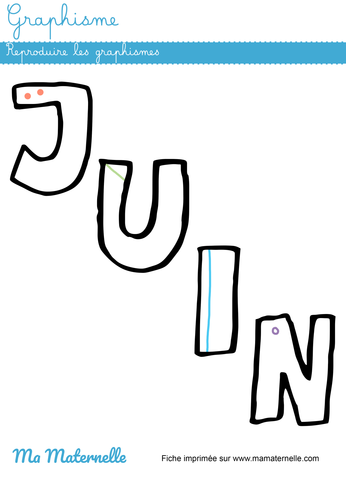 Graphisme : reproduire les graphismes - Ma Maternelle