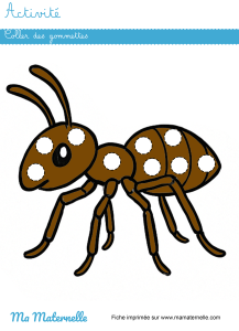 Activité : coller des gommettes - Ma Maternelle