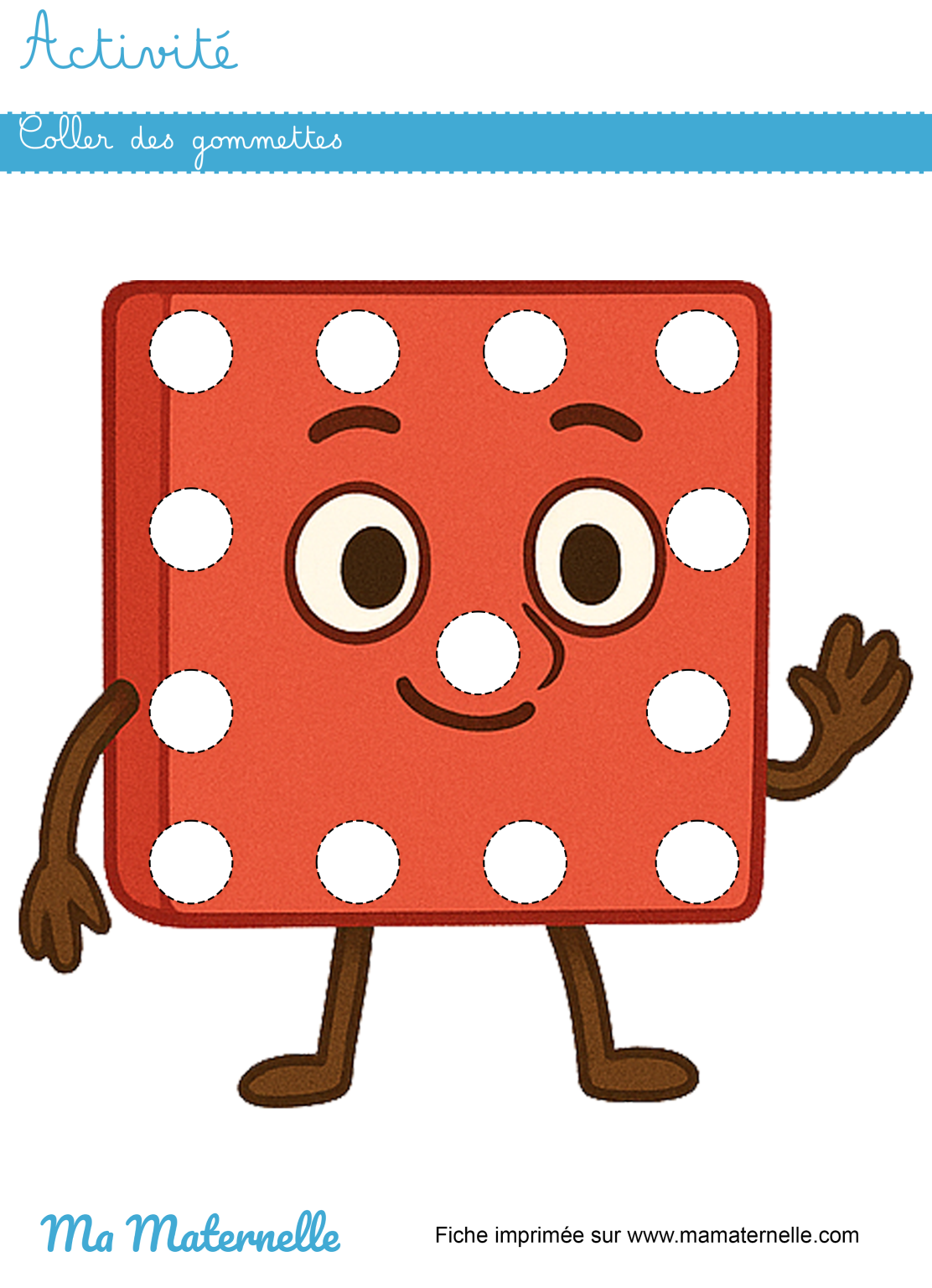 Activité : coller des gommettes - Ma Maternelle