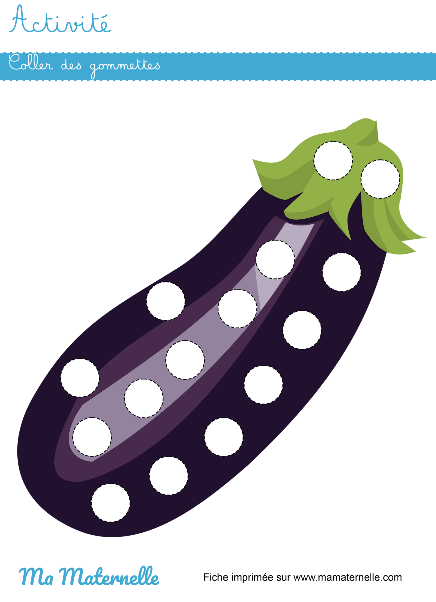 Activité : coller des gommettes - Ma Maternelle