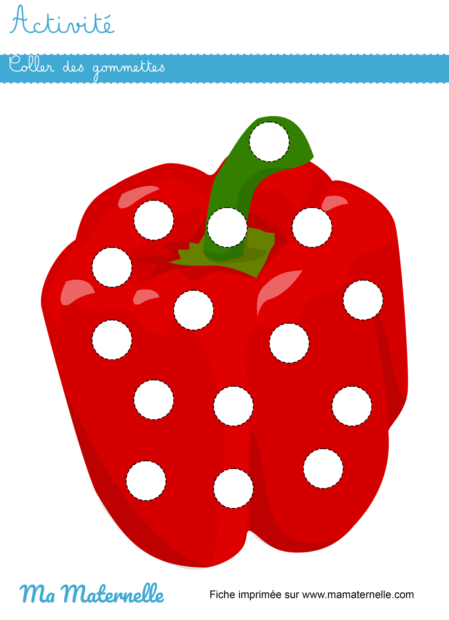 Activité : coller des gommettes - Ma Maternelle