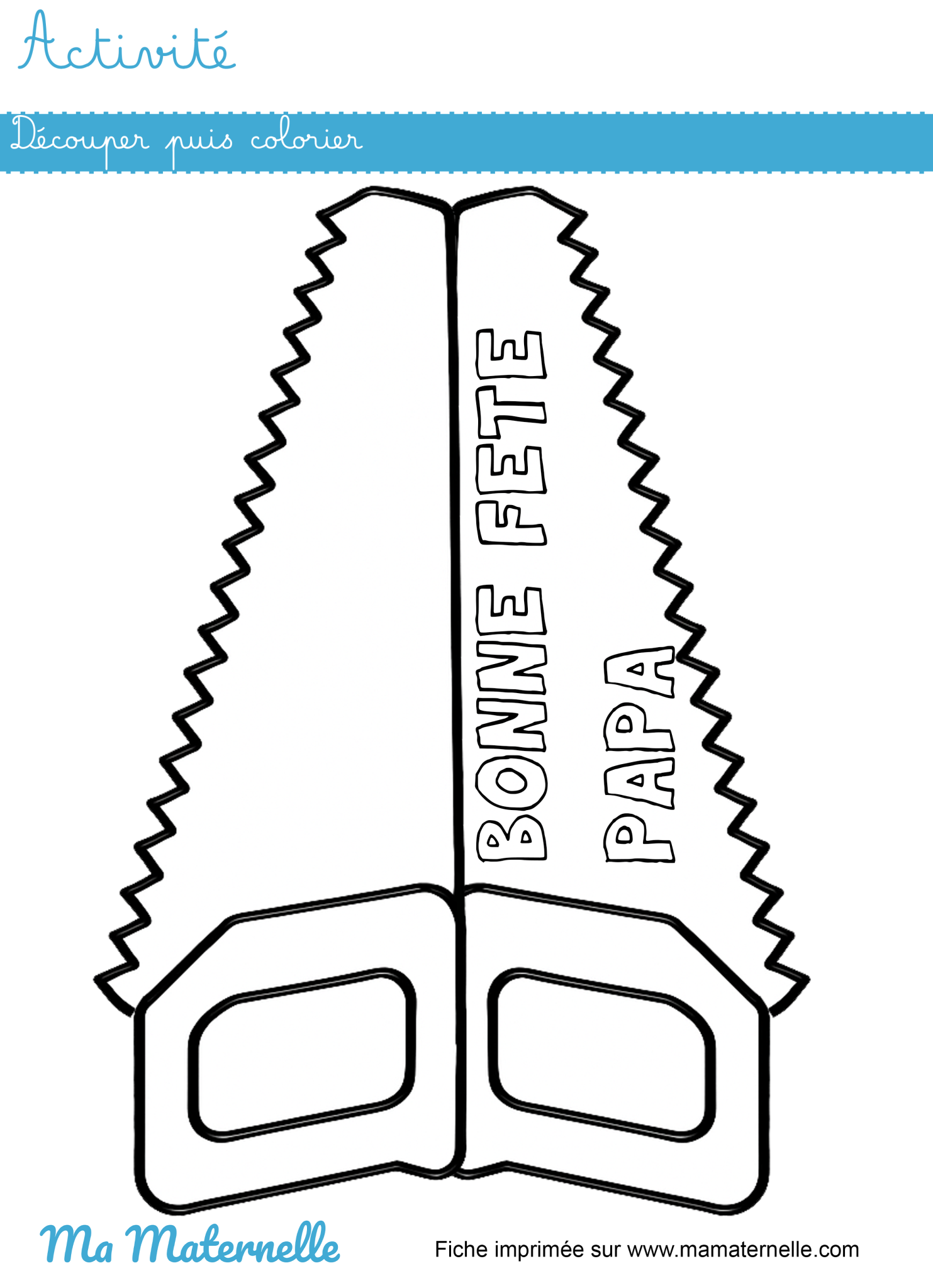Activité : fête des pères - Ma Maternelle