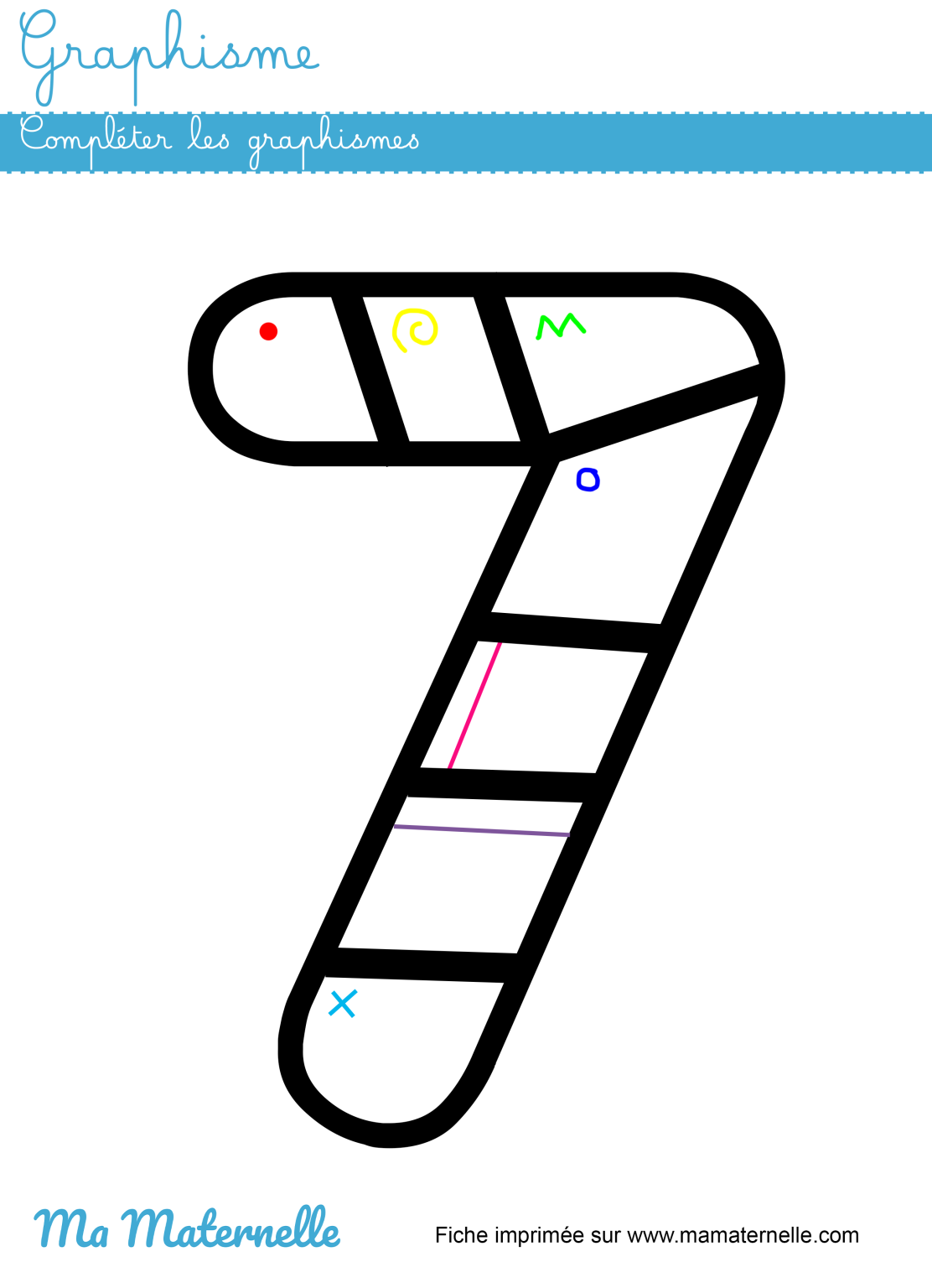 Graphisme : compléter les graphismes - Ma Maternelle