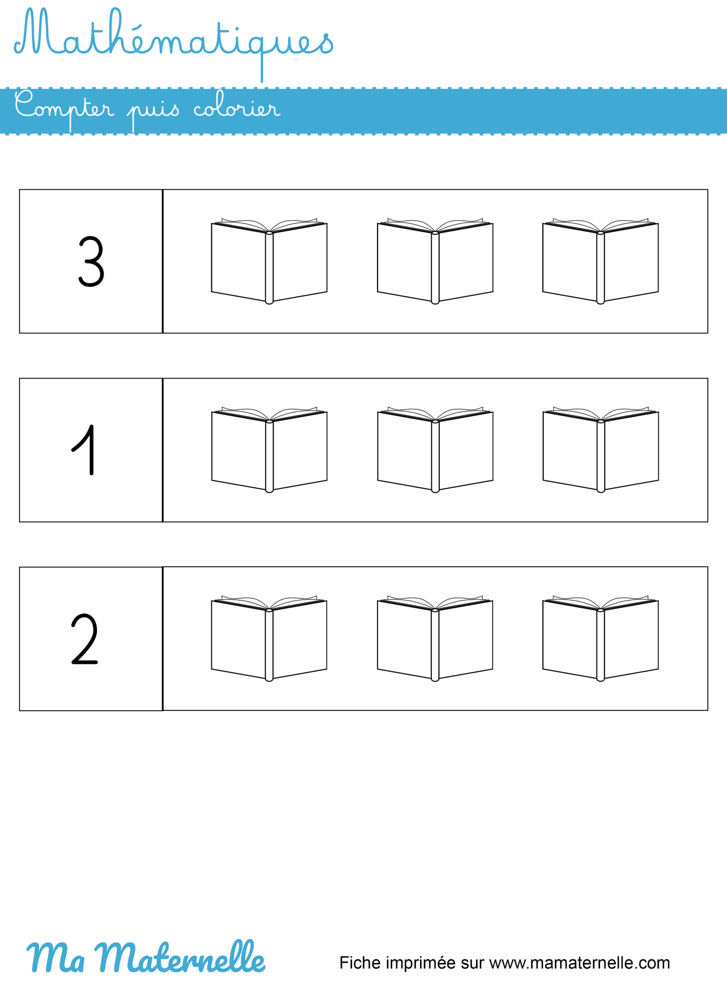 Mathématiques : compter puis colorier - Ma Maternelle