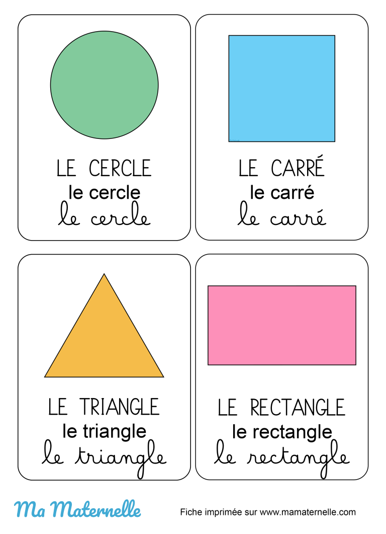Imagier : les formes - Ma Maternelle