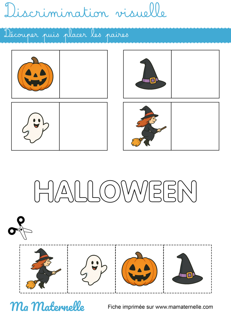 Exercices et ressources pédagogiques sur Halloween - Ma Maternelle