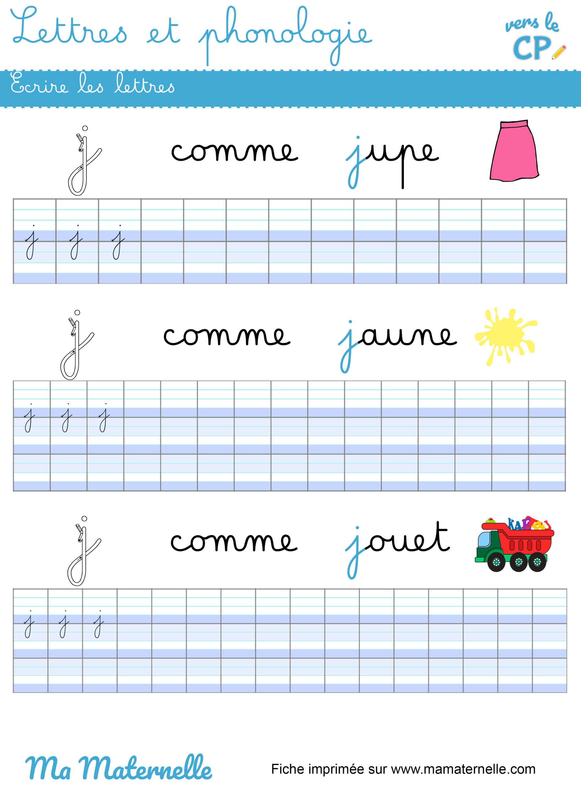 Lettres et phonologie : écrire les lettres - Ma Maternelle