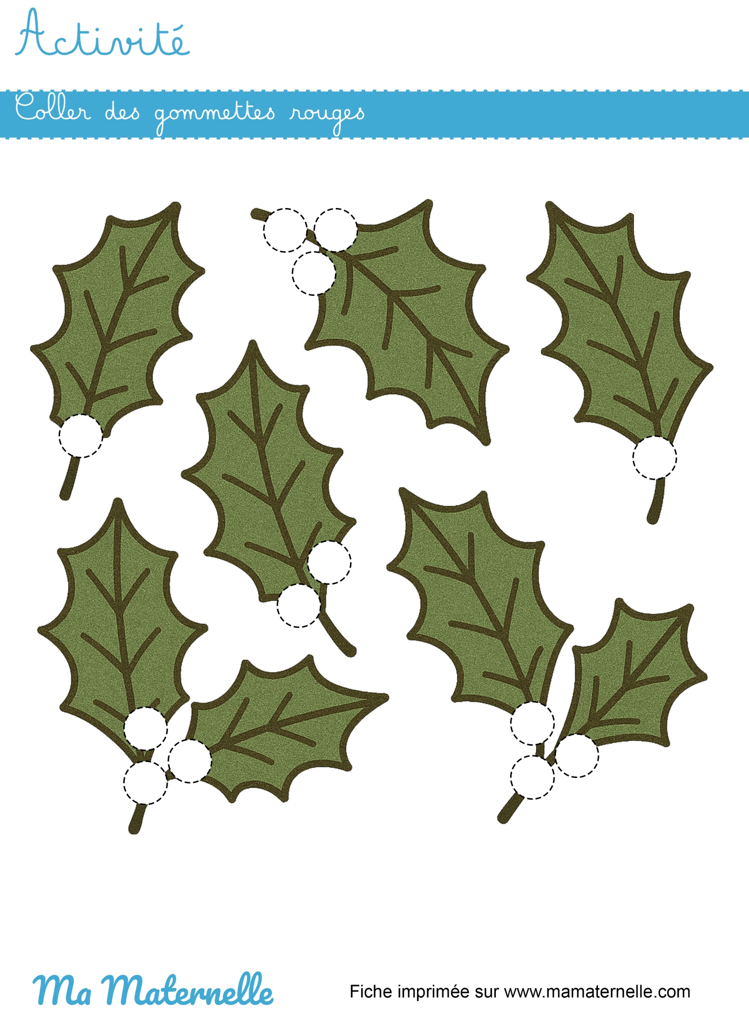 Activité : coller des gommettes - Ma Maternelle