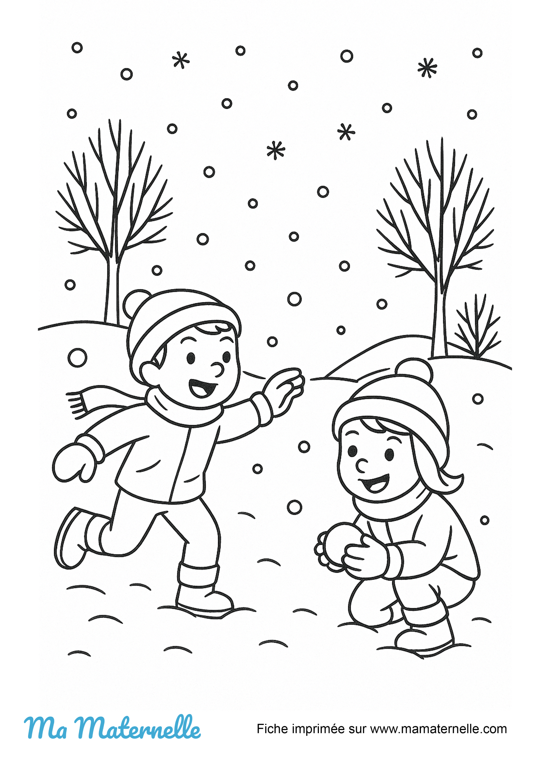 Coloriage hiver - Ma Maternelle