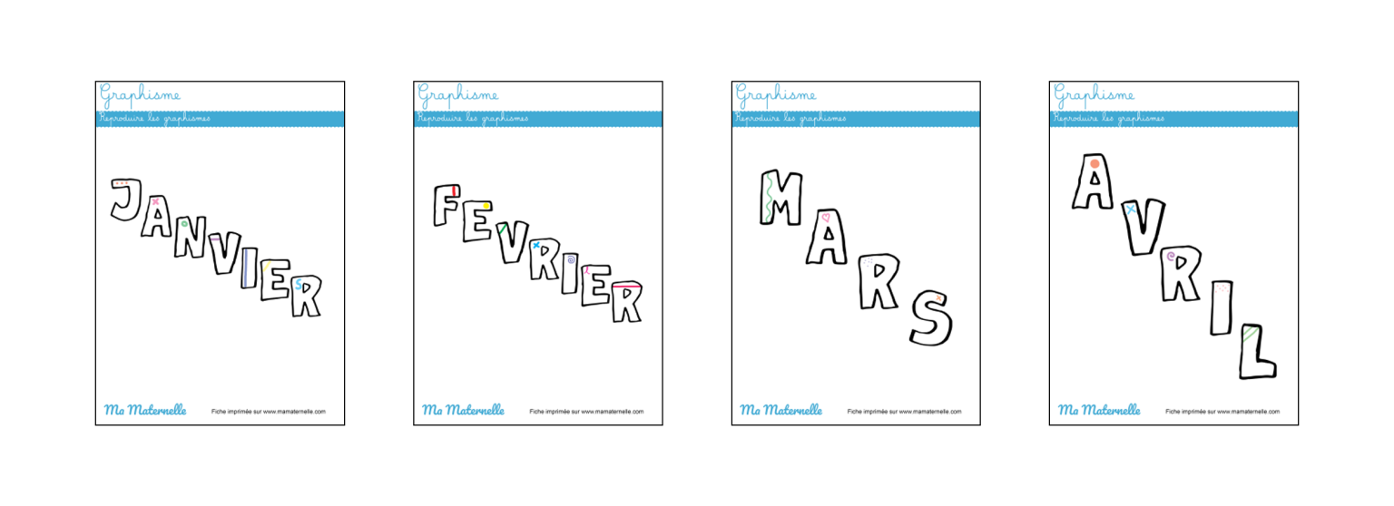 Du graphisme pour chaque mois de l'année - Ma Maternelle