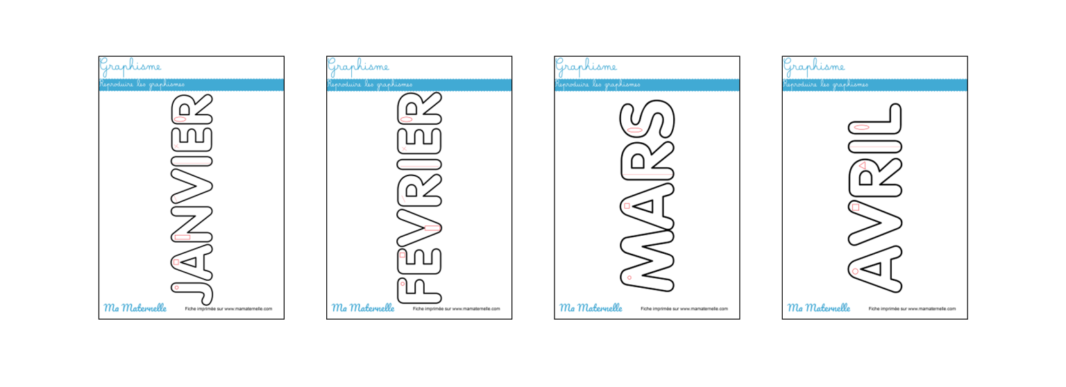 Du graphisme pour chaque mois de l'année - Ma Maternelle