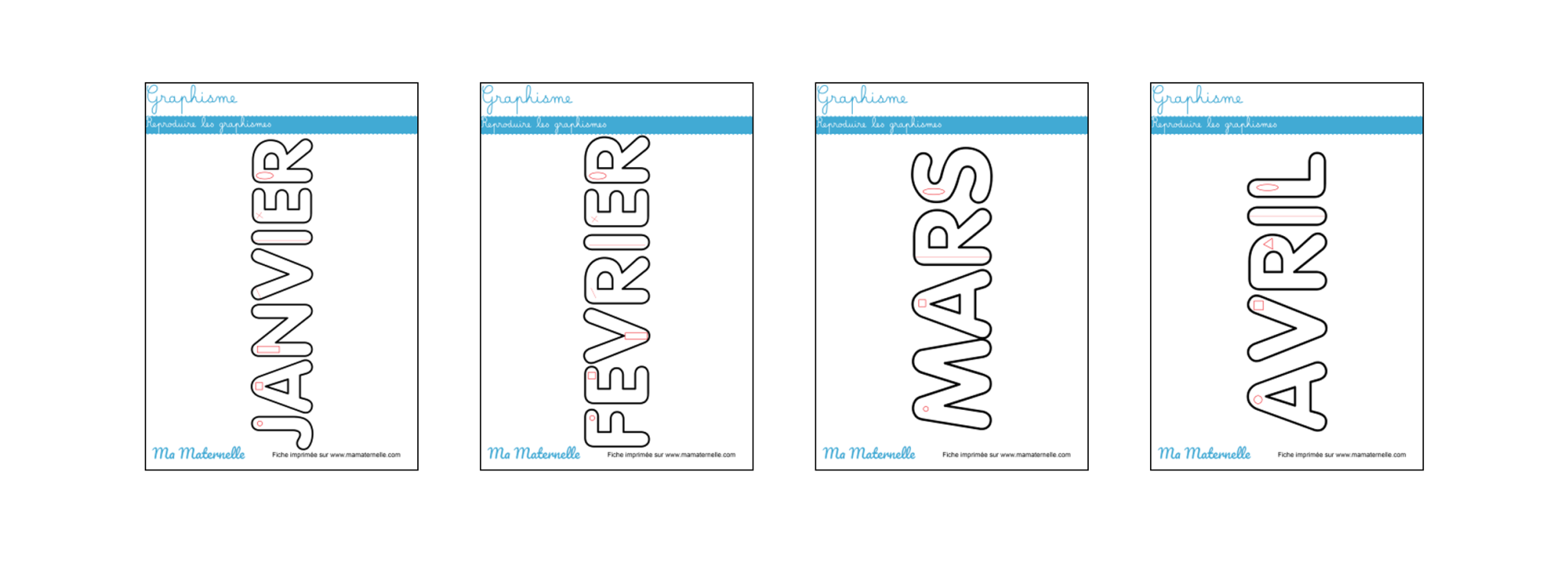 Du graphisme pour chaque mois de l'année - Ma Maternelle