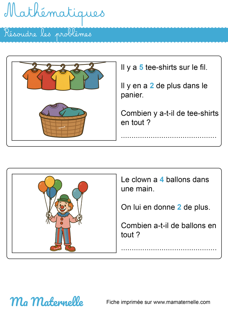 Mathématiques : résoudre les problèmes - Ma Maternelle