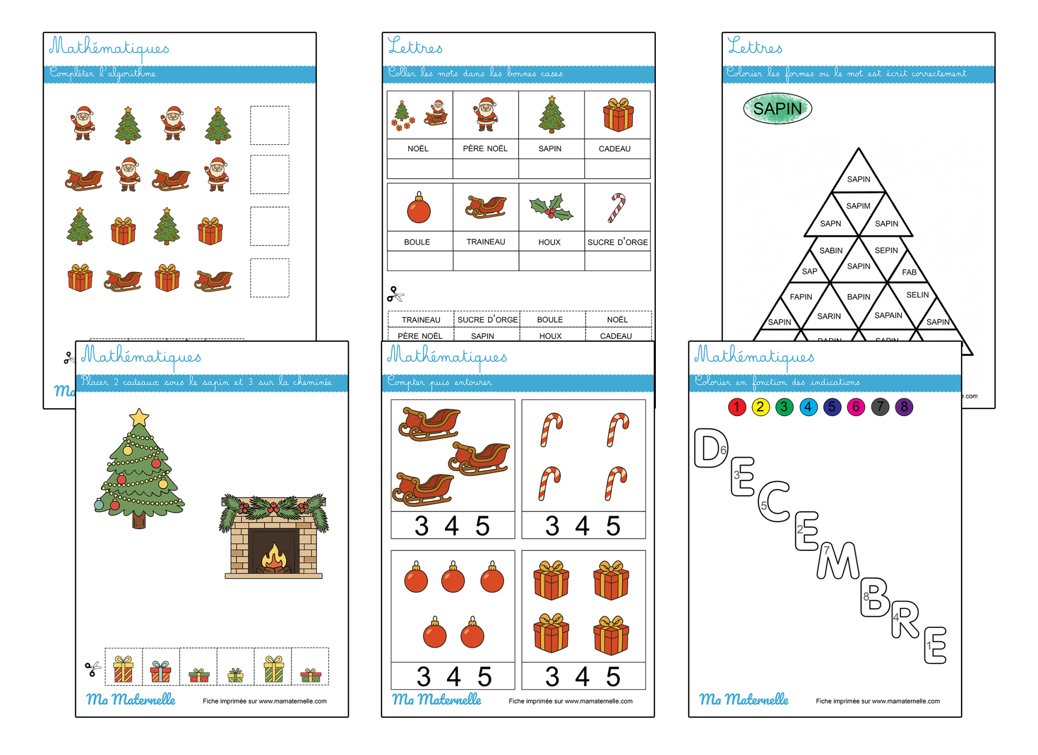 Des supports pour les vacances de Noël - Ma Maternelle