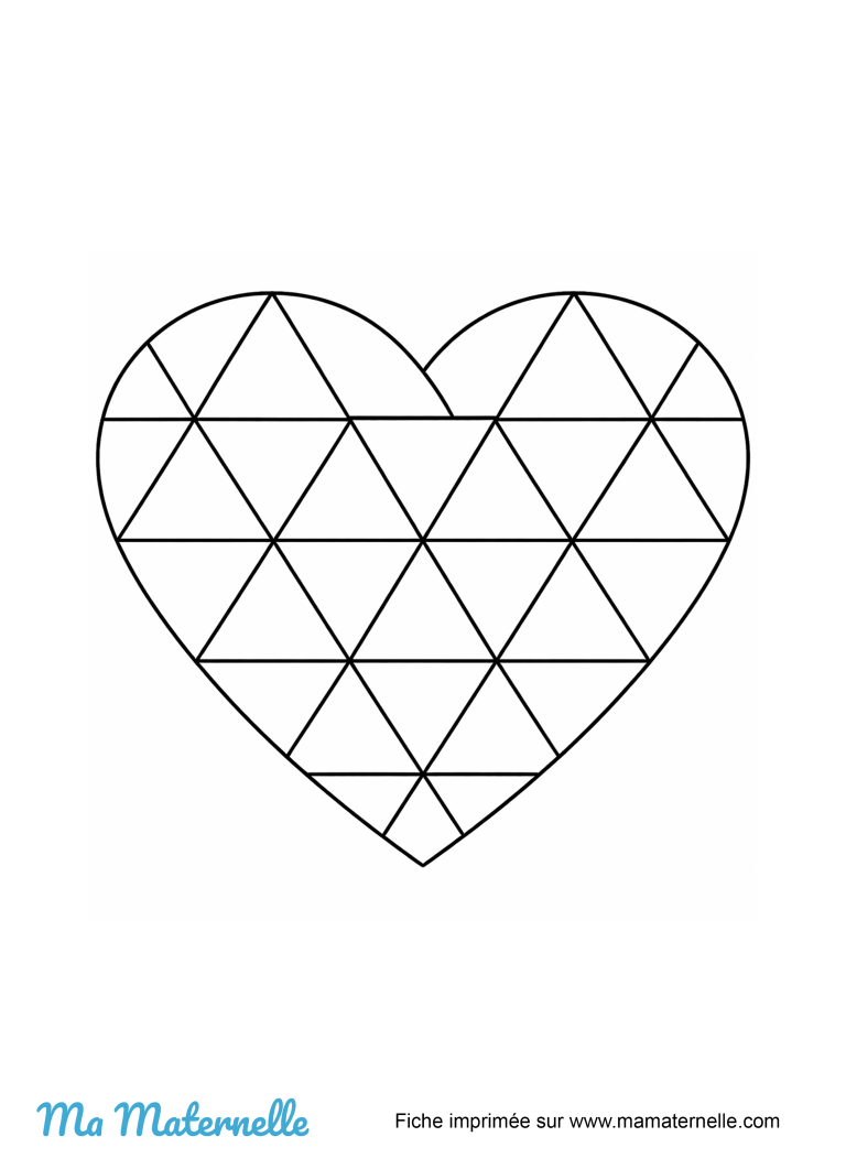 Coloriage : coeur - Ma Maternelle