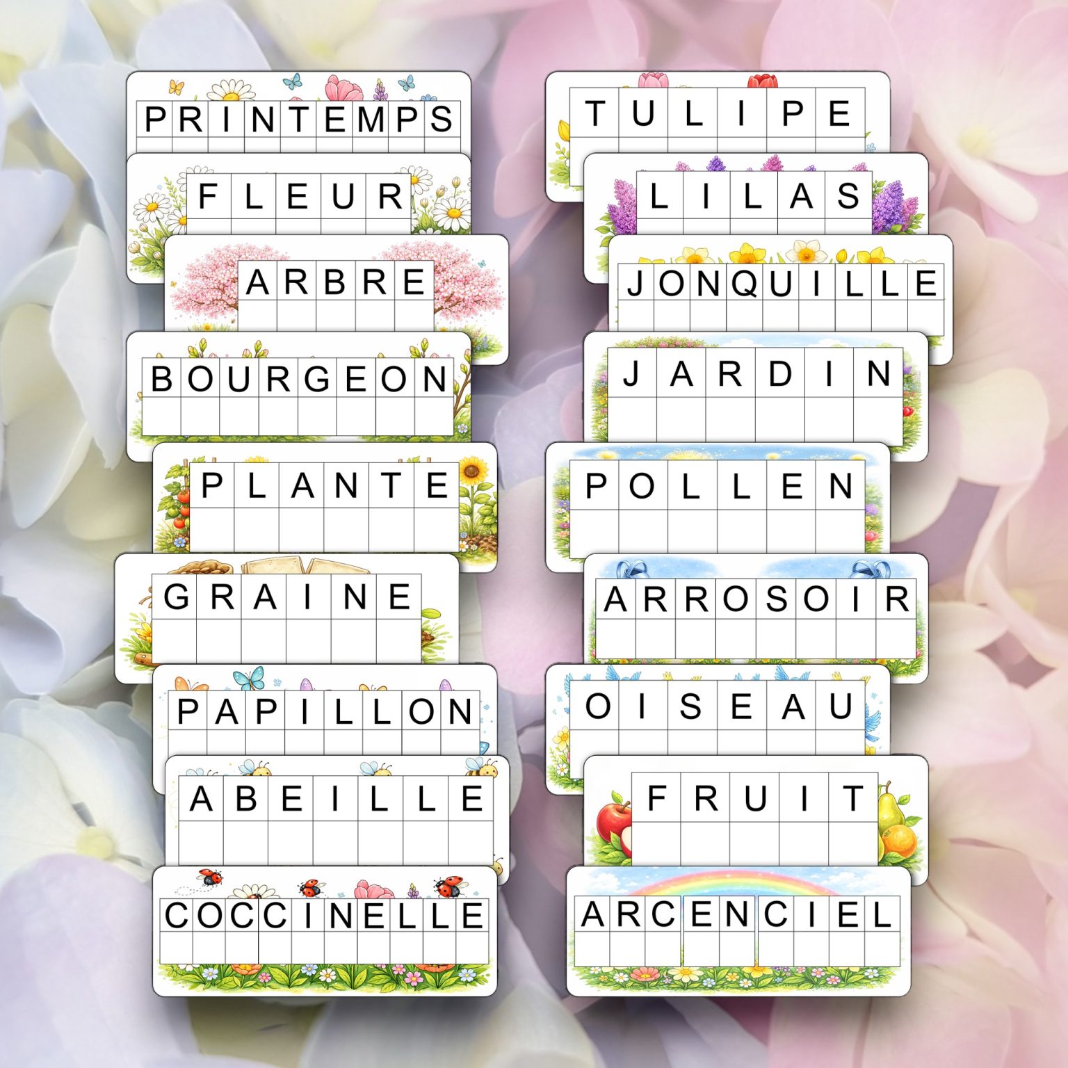 Cartes d'écriture : Printemps - Ma Maternelle