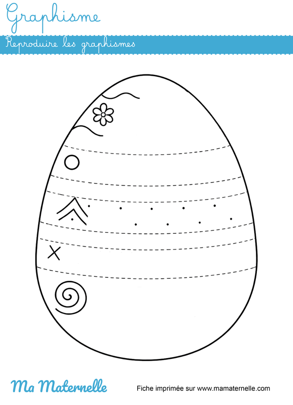 Graphisme : reproduire les graphismes - Ma Maternelle