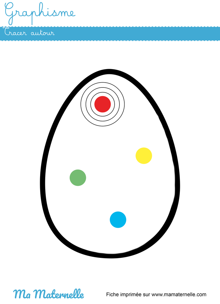 Graphisme : tracer des ronds autour - Ma Maternelle